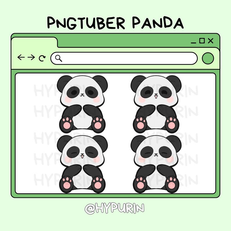CHIBI PANDA PNGTUBER - Etsy