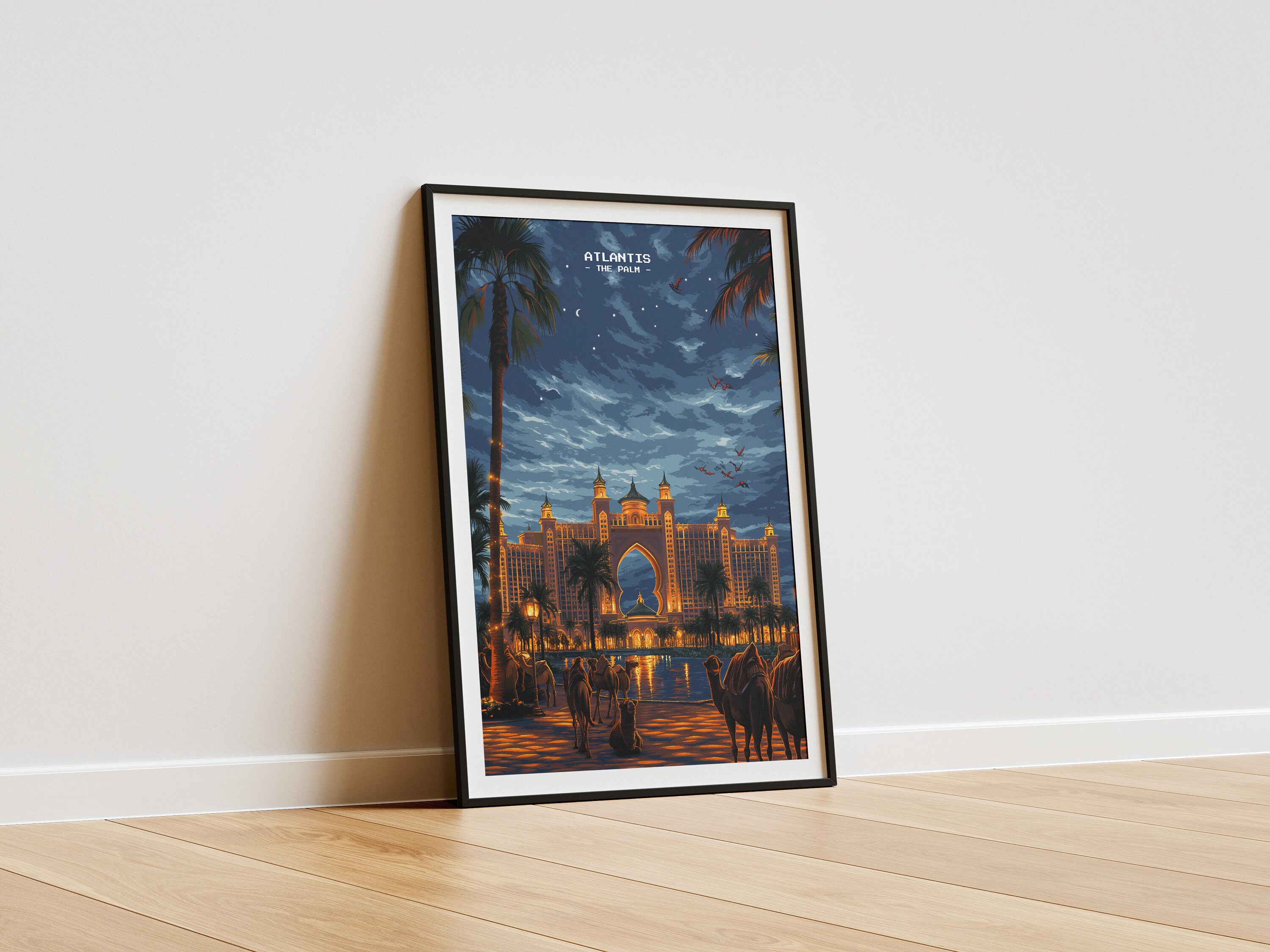 Atlantis the Palm Poster, Dubai Poster, the Palm Dubai, Wedding Gift ...