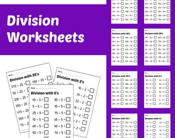 Math Worksheets - Instant Download - Printable - Multiplication ...