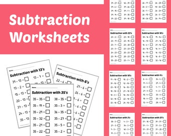 Math Worksheets - Instant Download - Printable - Addition Equations ...