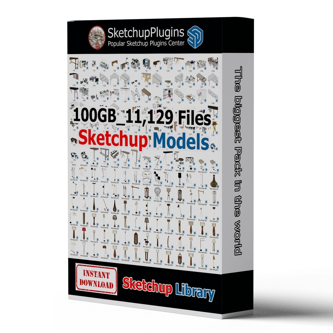 100gb_11,129_sketchup Models Library - Etsy