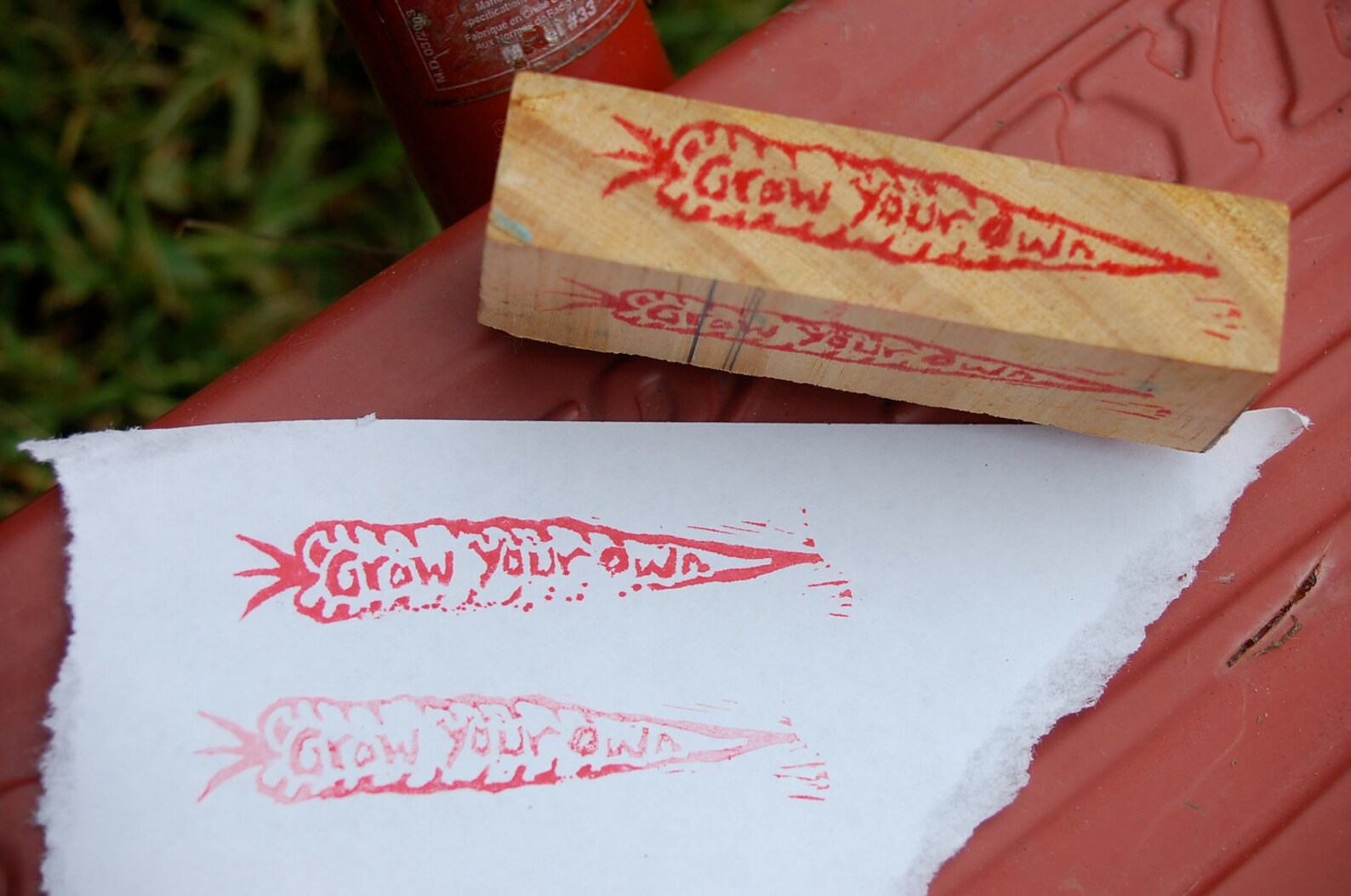 Grow Your Own Carrot Mounted Stamp - Etsy