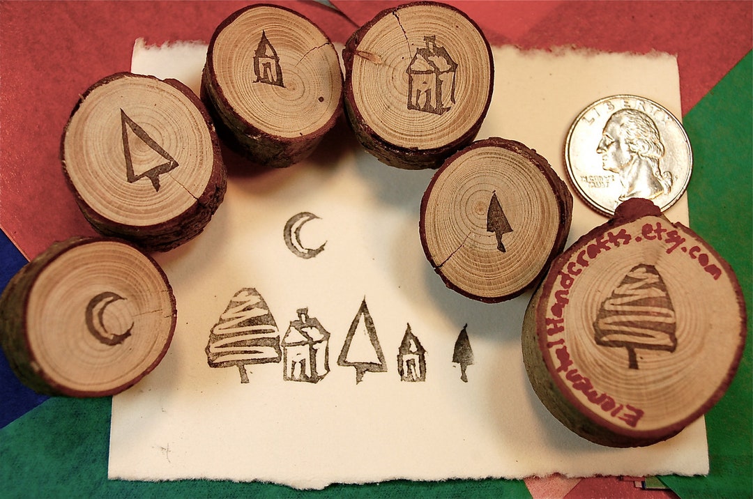 Mini Forest Village Stamp Kit - Etsy
