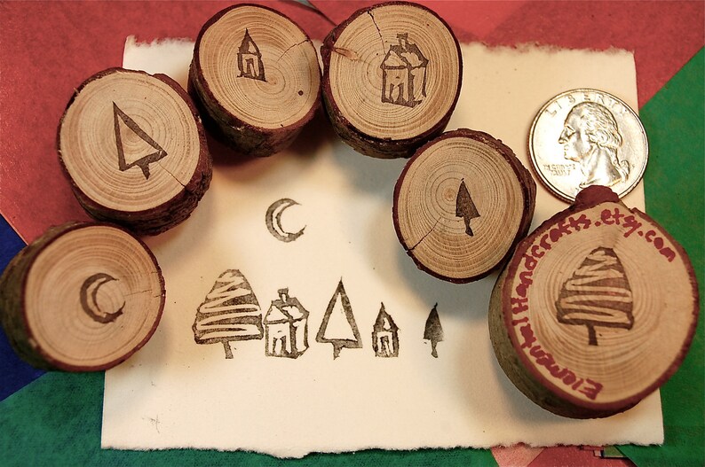 Mini Forest Village Stamp Kit - Etsy