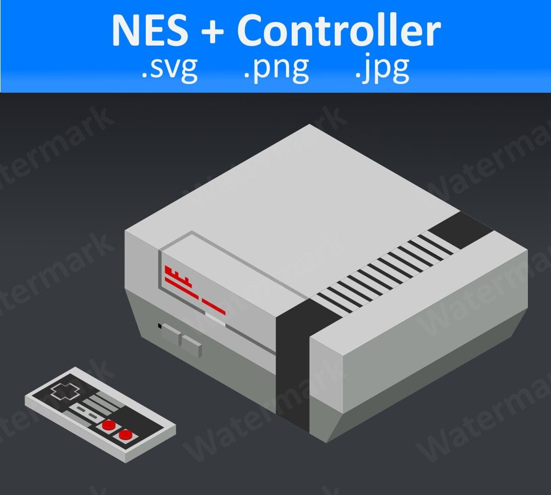 NES Controller Vector Art Isometric SVG Transparent Png Jpg - Etsy