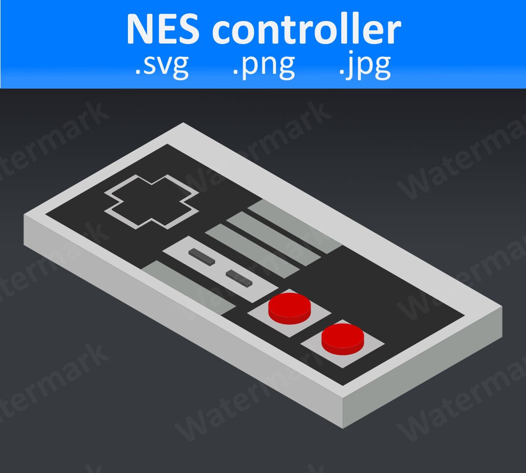 NES Controller Vector Art Isometric SVG Transparent Png Jpg - Etsy