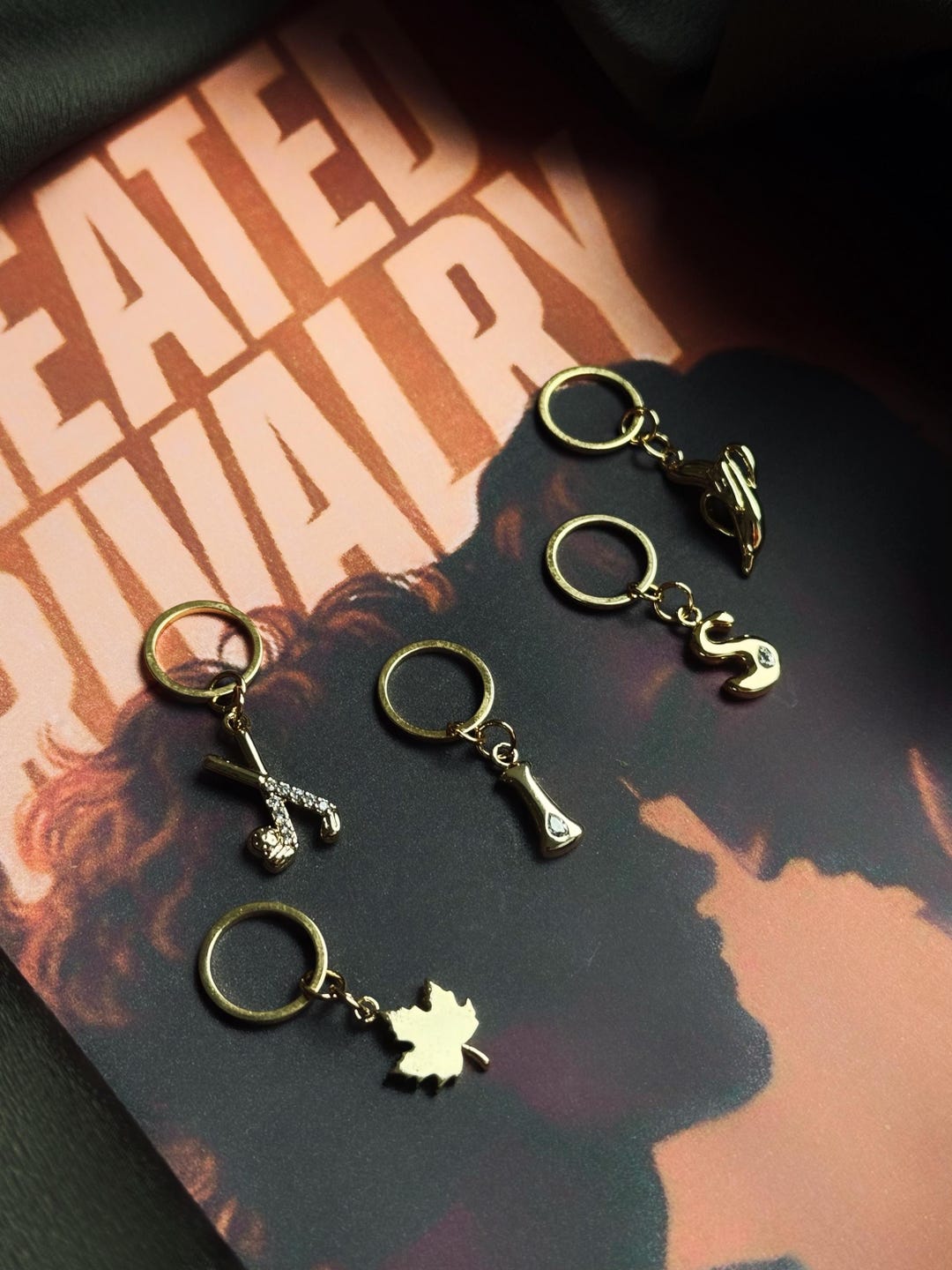 Handmade Gold Plated Stitch Markers, Knitting Tools Set, Heated Rivalry ...