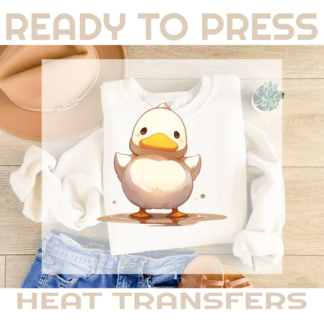 Cute Duck DTF Transfer Ready to Press Transfers Tshirt Transfers Heat ...