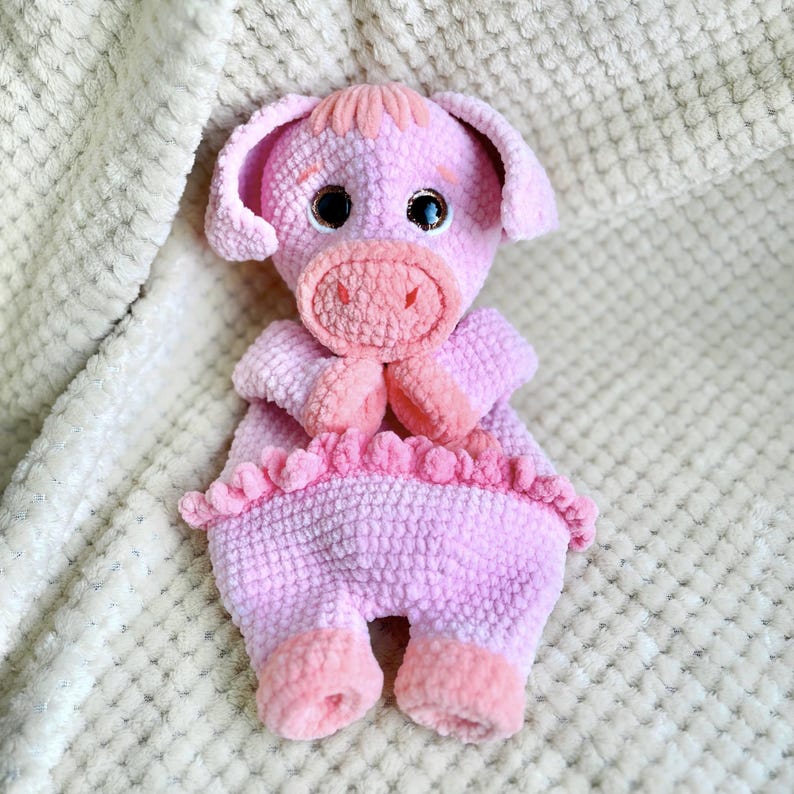Crochet Snuggler Piggy Pattern, Amigurumi Pig Pattern, Pig Pattern ...