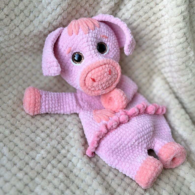 Crochet Snuggler Piggy Pattern, Amigurumi Pig Pattern, Pig Pattern ...