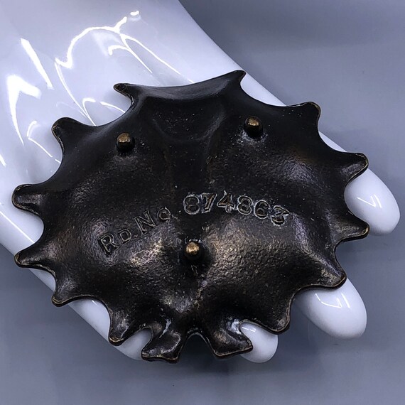 Vintage Cast Bronze Pin Dish Bonnie Scotland Thistle - Gem