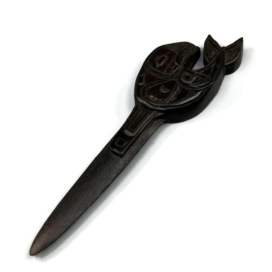 Carved Wood Killer Whale Letter Opener Nisga'a First Nations Signed - Etsy