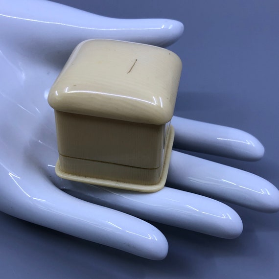 antique celluloid pyralin ring - Gem