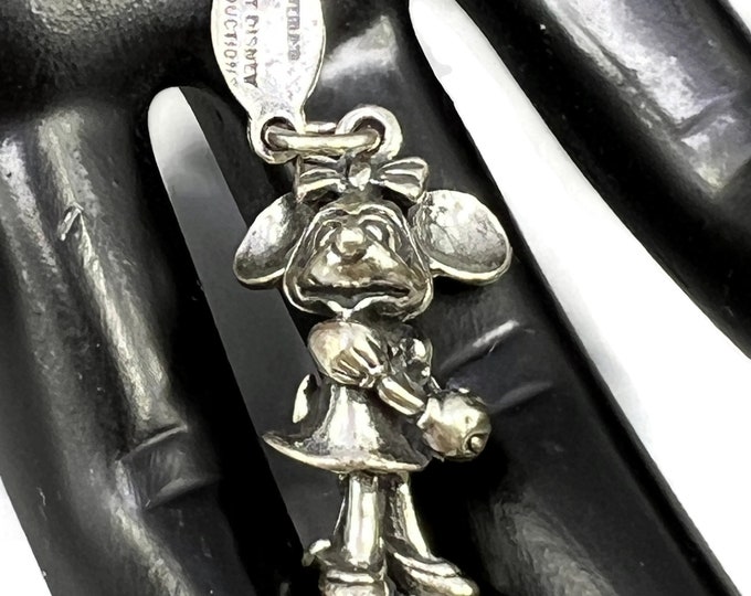 Vintage Sterling Silver Minnie Mouse Charm Walt Disney Productions ...