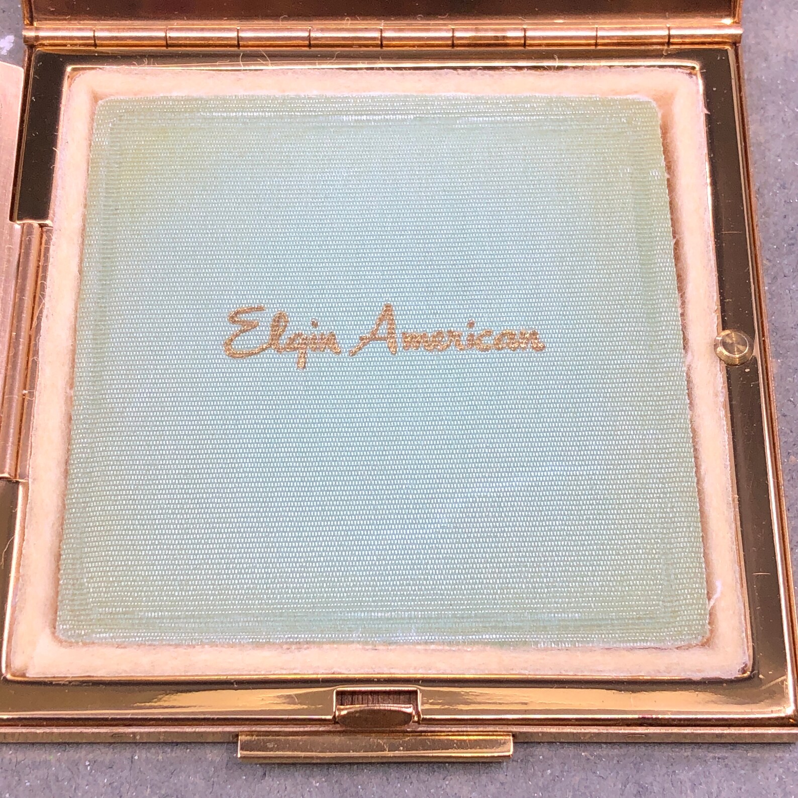 Vintage Elgin American Compact Enamelled Monogram Top FT | Etsy