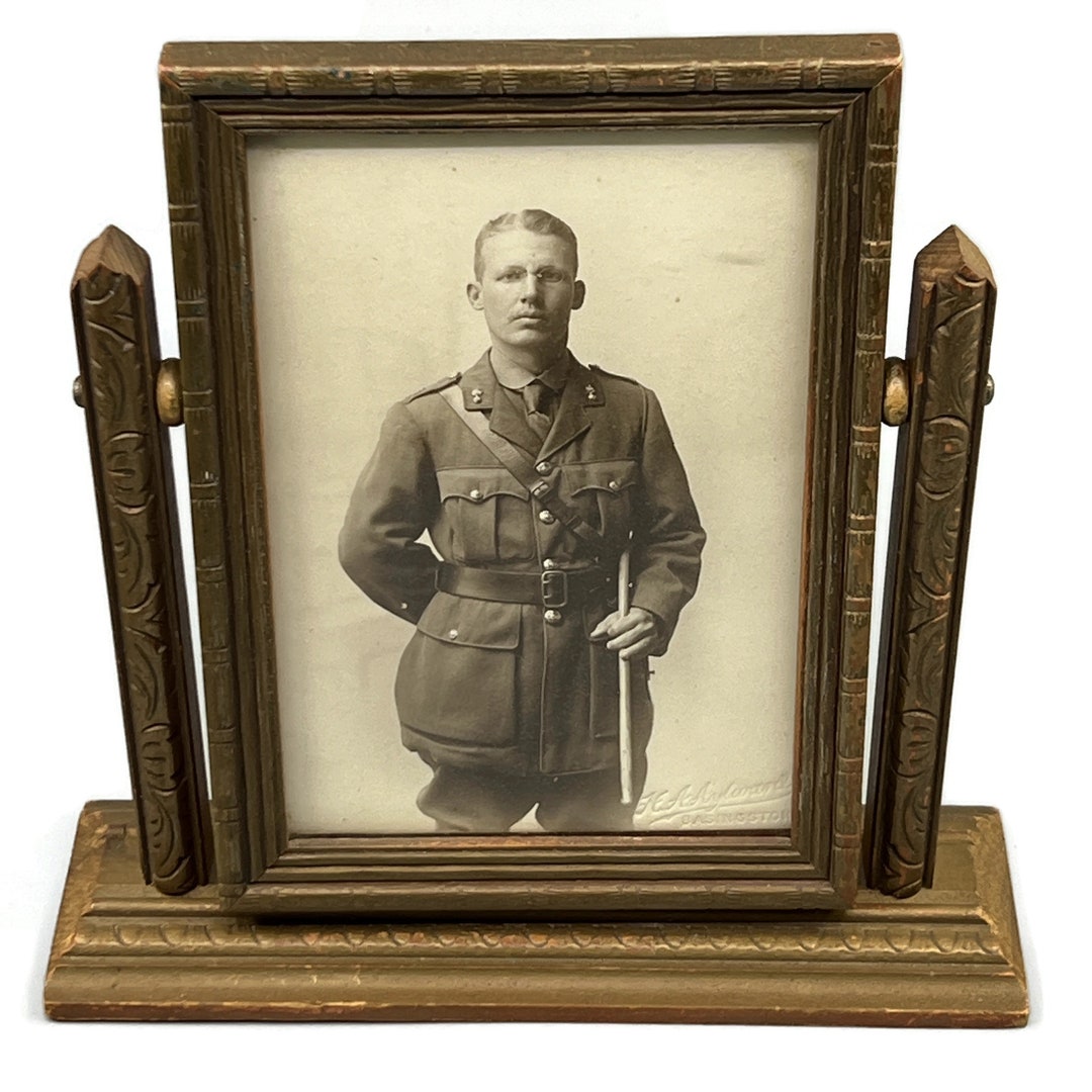 Antique Wood Swing Frame With Military Photo WWI British - Etsy
