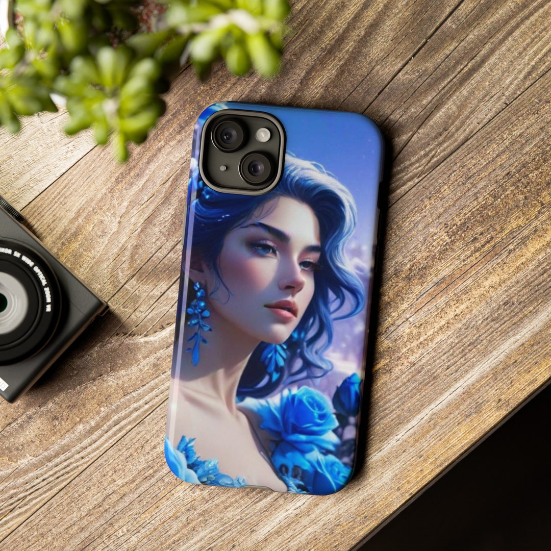 Woman Among Blue Roses Case - Etsy
