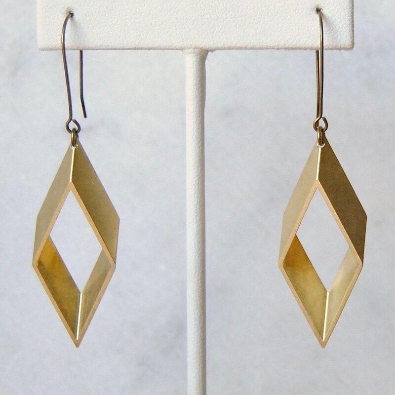 Rhombus Earrings - Etsy