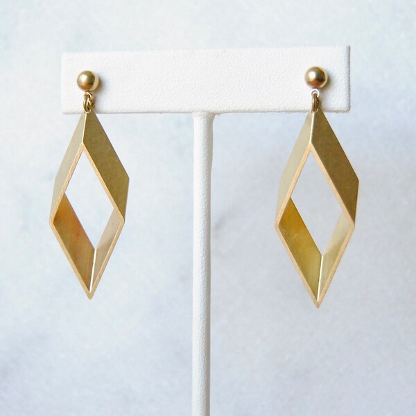Rhombus Earrings - Etsy