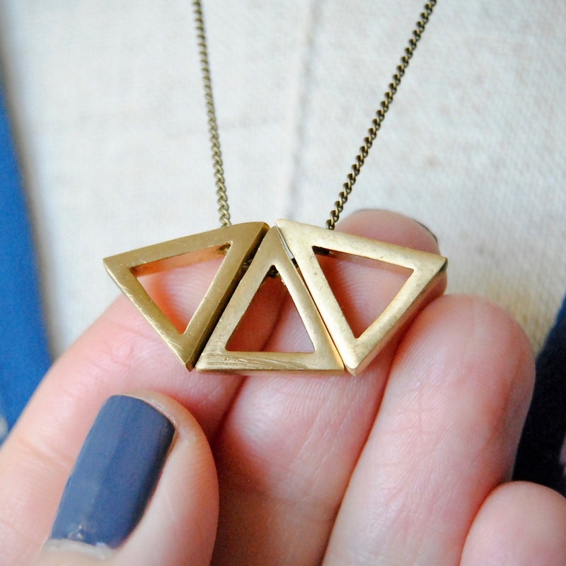 Triangles Necklace - Etsy
