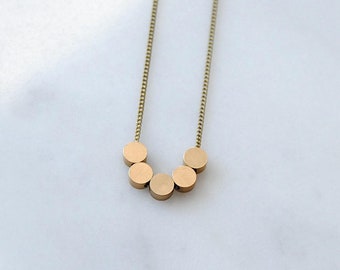 Three Circles Necklace Minimal Geometric Jewelry for Him or | Etsy