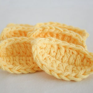 Applique - Crochet Leaves - Yellow - Etsy