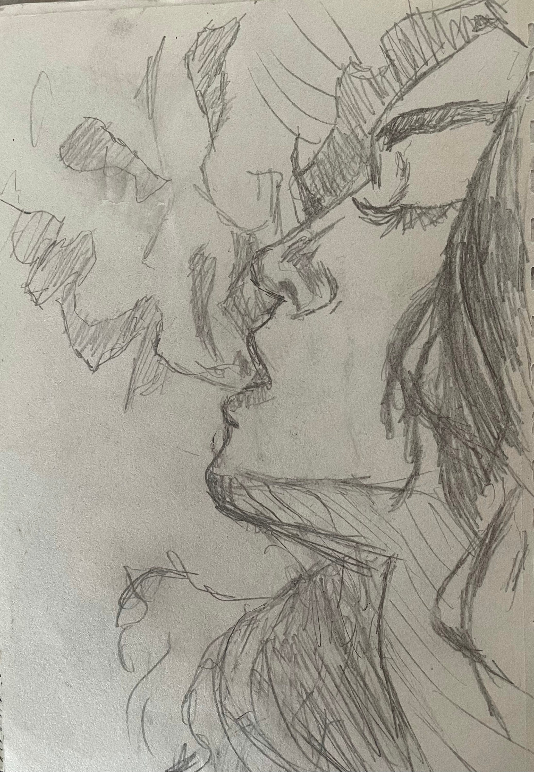 Man Blowing Smoke Sketch Print (8x10) - Etsy