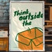 Think Outside the Box Retro Printable Wall Art | Digital Poster ...