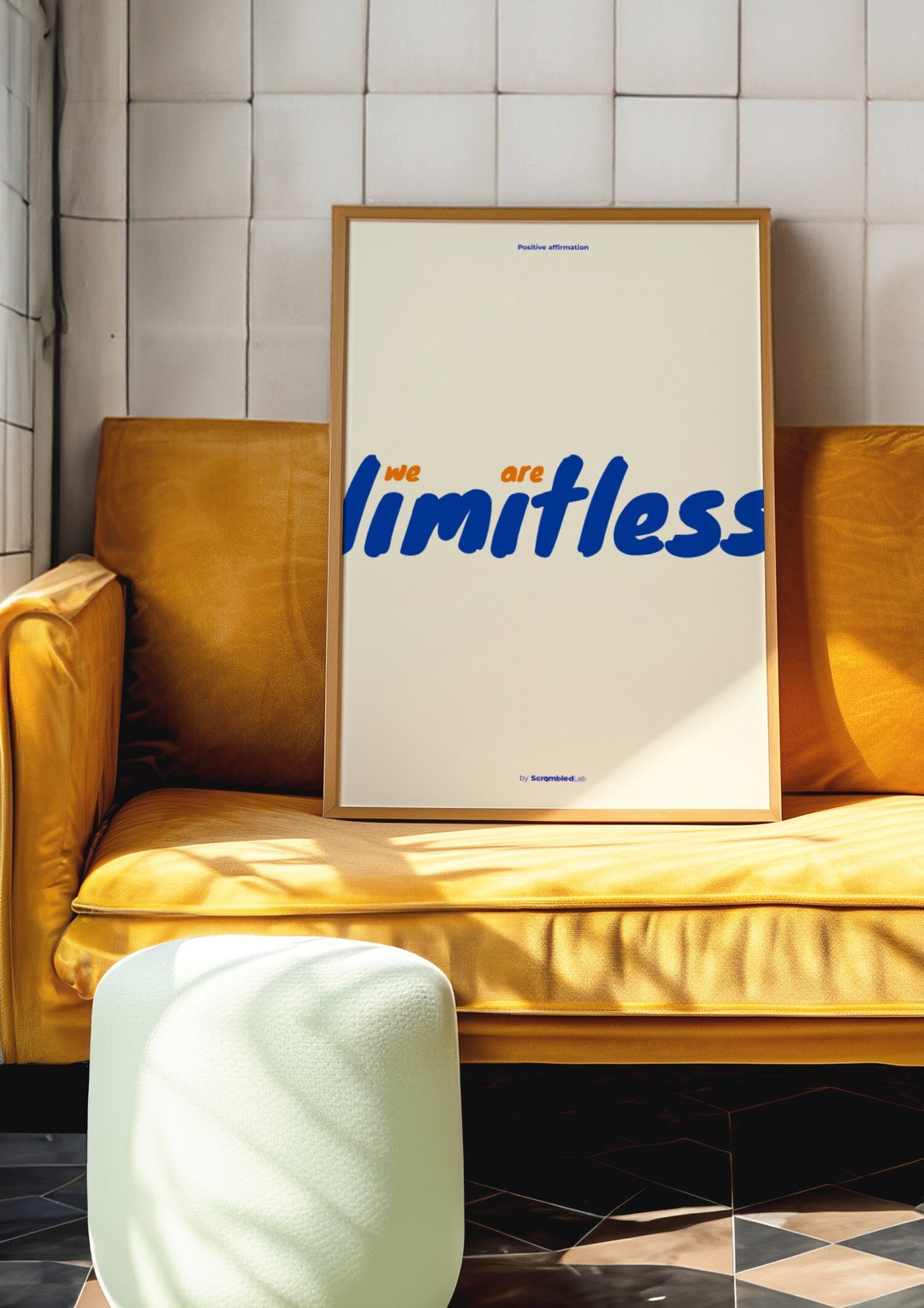 Limitless Typography Art Print | Inspirational Blue Poster (digital ...