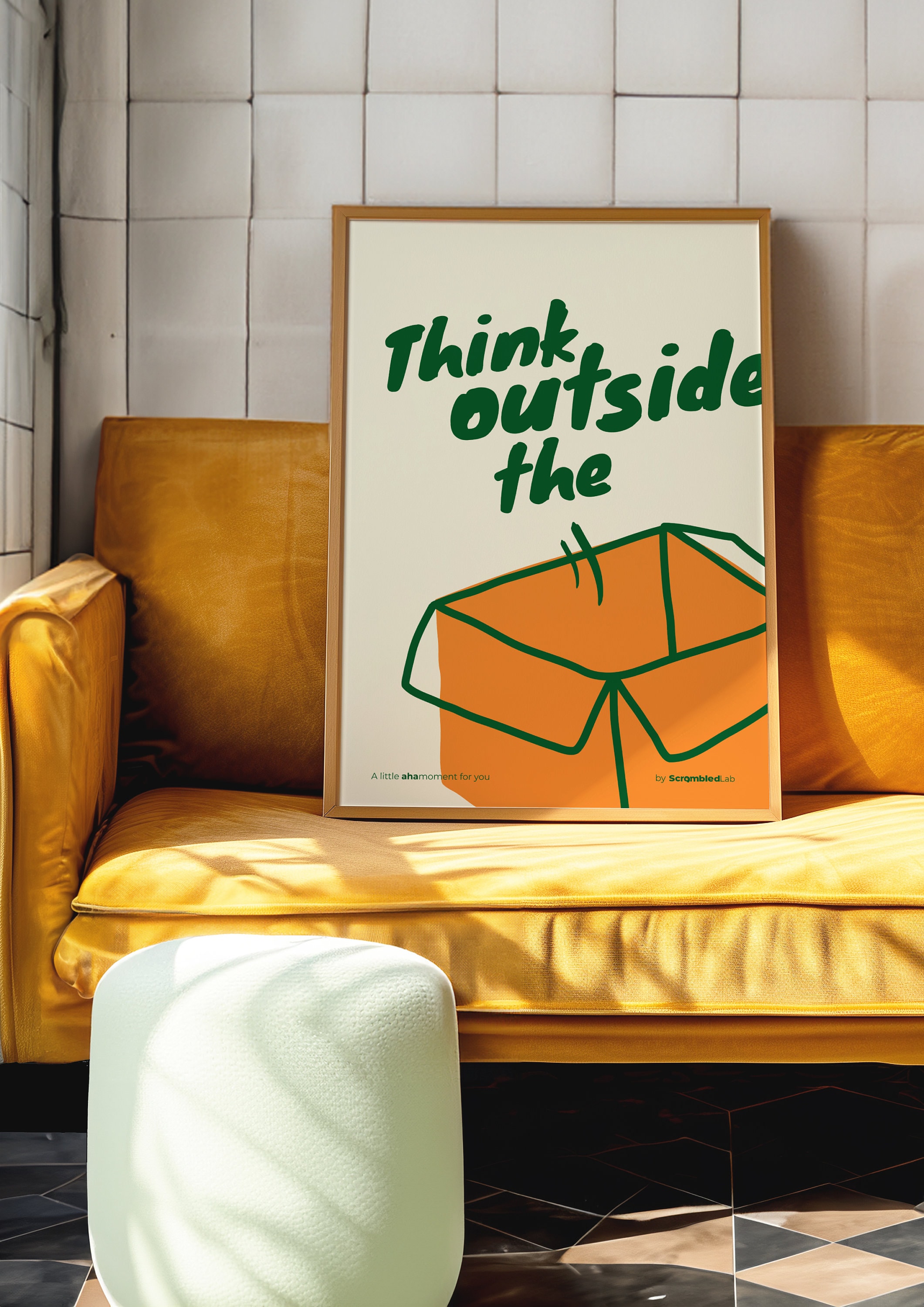 Think Outside the Box Retro Printable Wall Art | Digital Poster ...