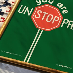 You Are Unstoppable Printable Wall Art | Digital Poster | Inspirational ...
