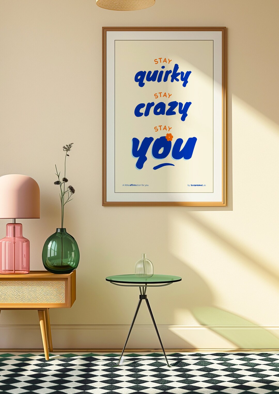 Stay Quirky Crazy You Art Print: Inspirational Typographic Poster ...