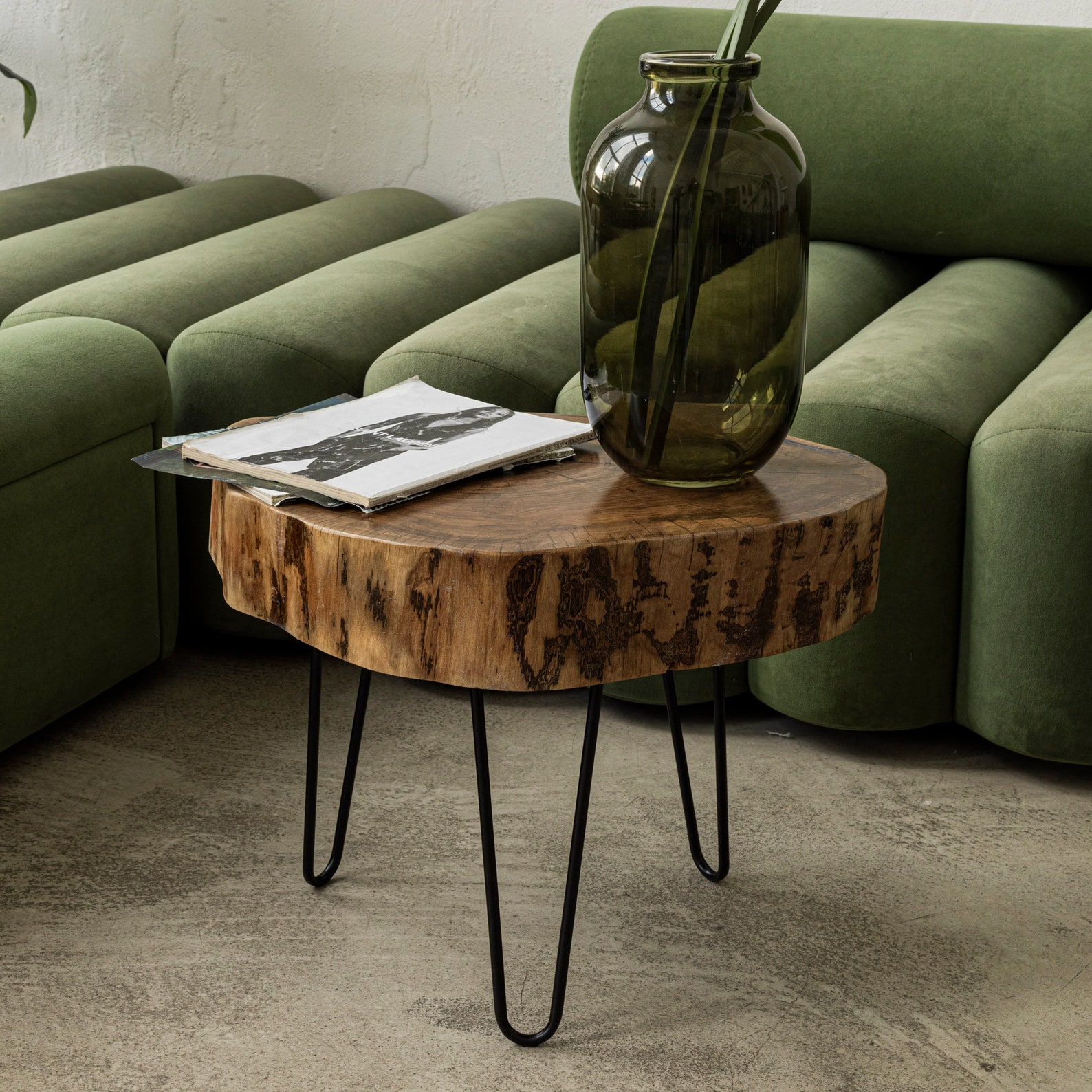 Wooden Coffee Table, Rustic Side Tables, Round Wood Coffee Table ...