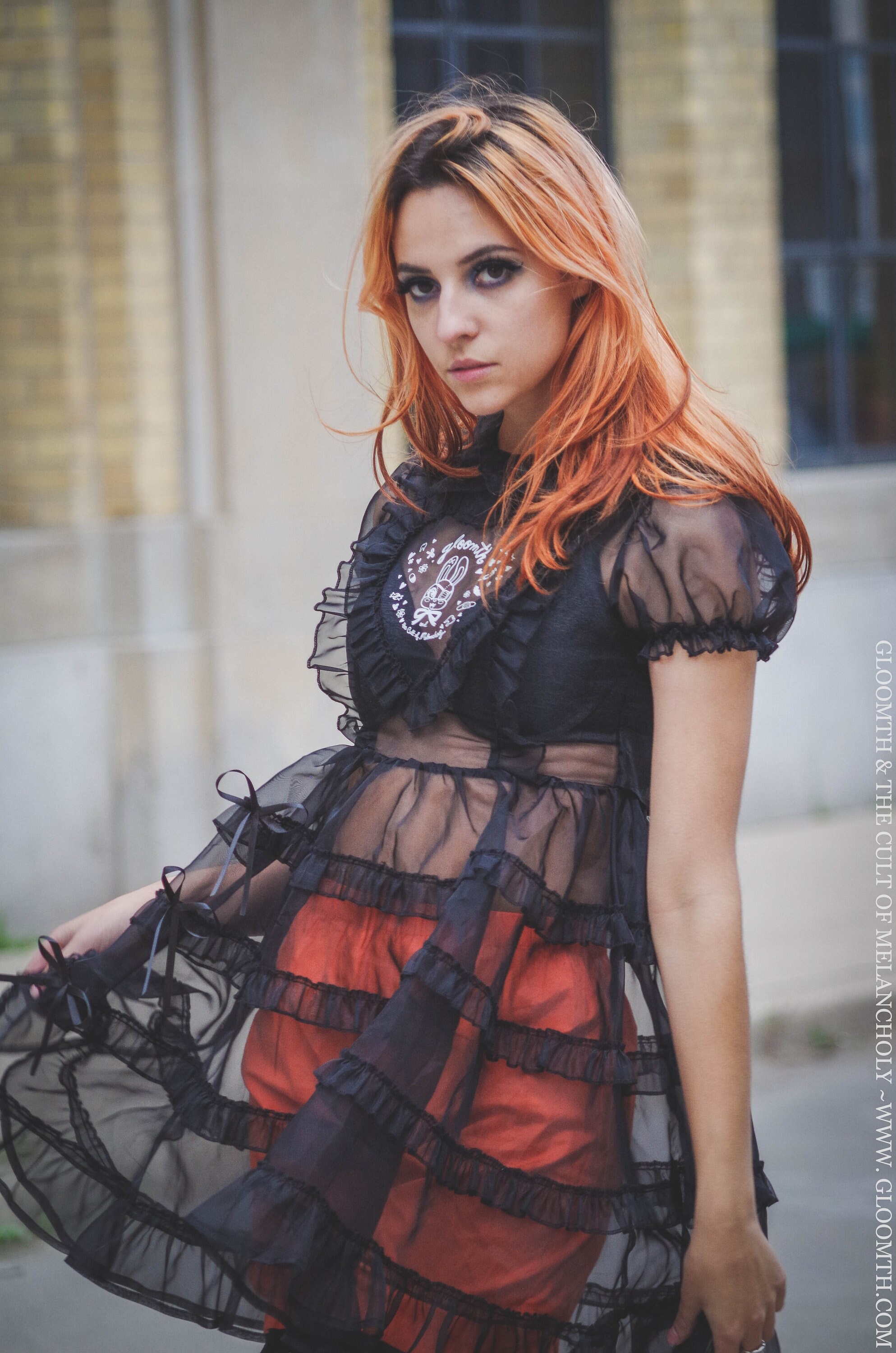 Gloomth Licorice Sheer Babydoll Gothic Dress Sizes S to 5XL | Etsy