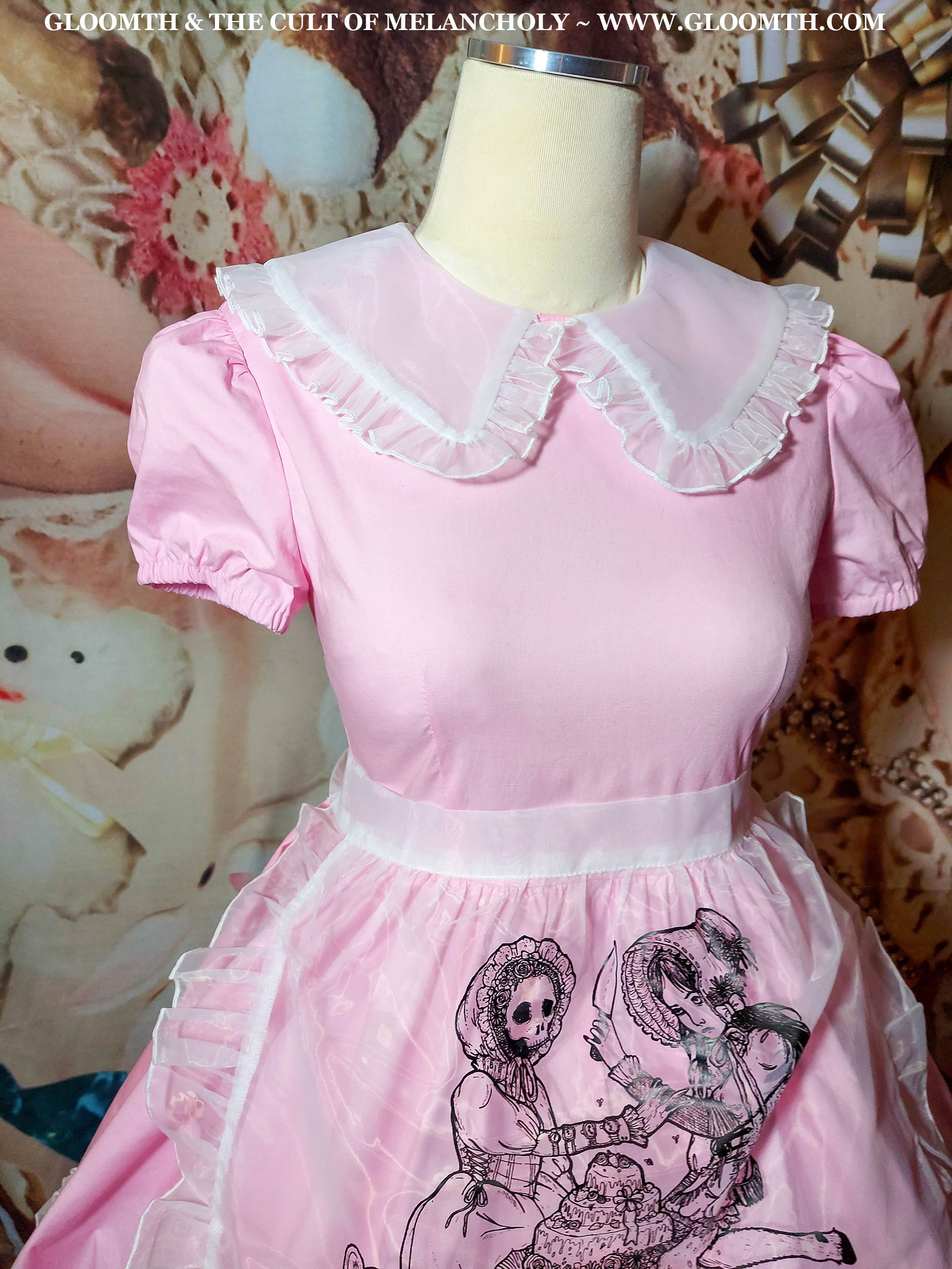 Gloomth Limited Edition Pink Maid Dress Outfit With Sheer - Etsy
