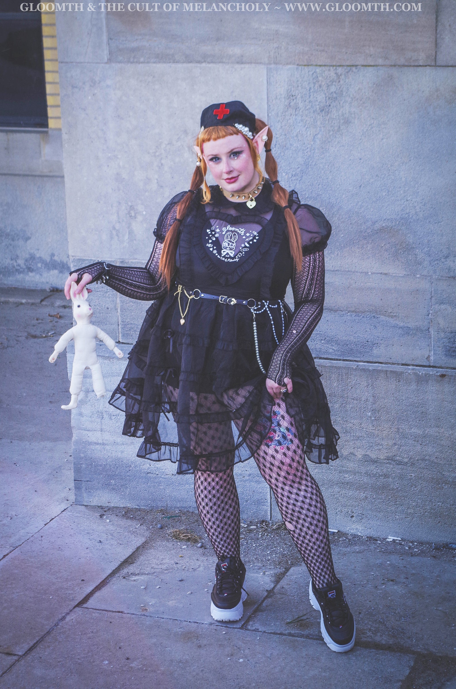 Gloomth Black Licorice Sheer Babydoll Gothic Dress Sizes S to | Etsy