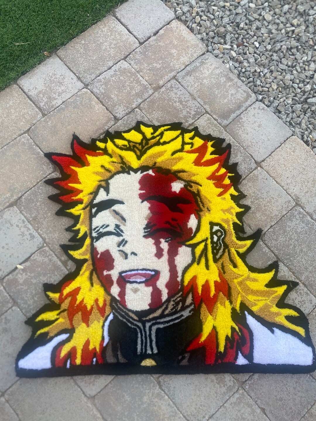 Demon Slayer Rengoku Tufted Rug - Etsy