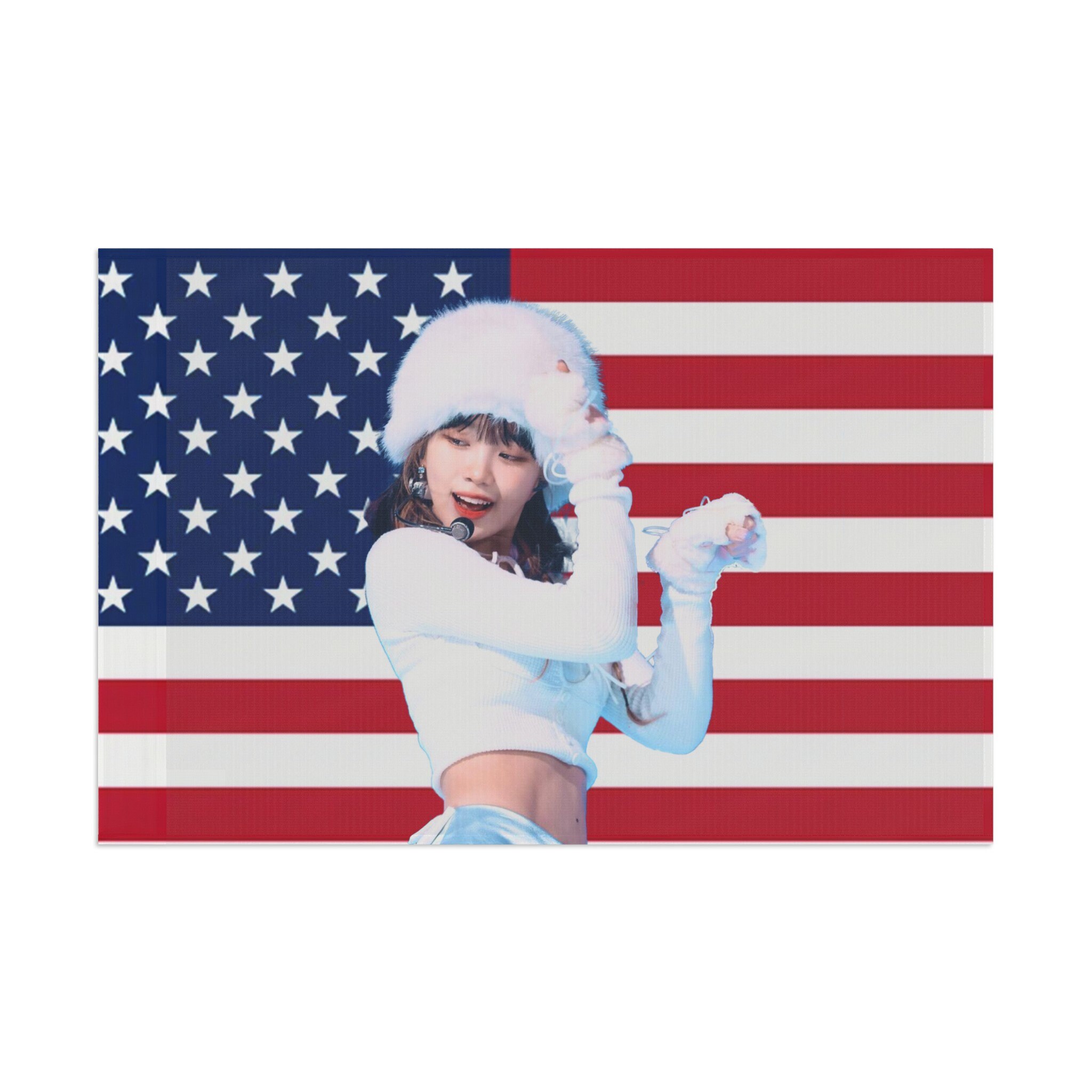 Le Sserafim Chaewon Snowbunny Flag Banner, Chaewon American Tapestry ...