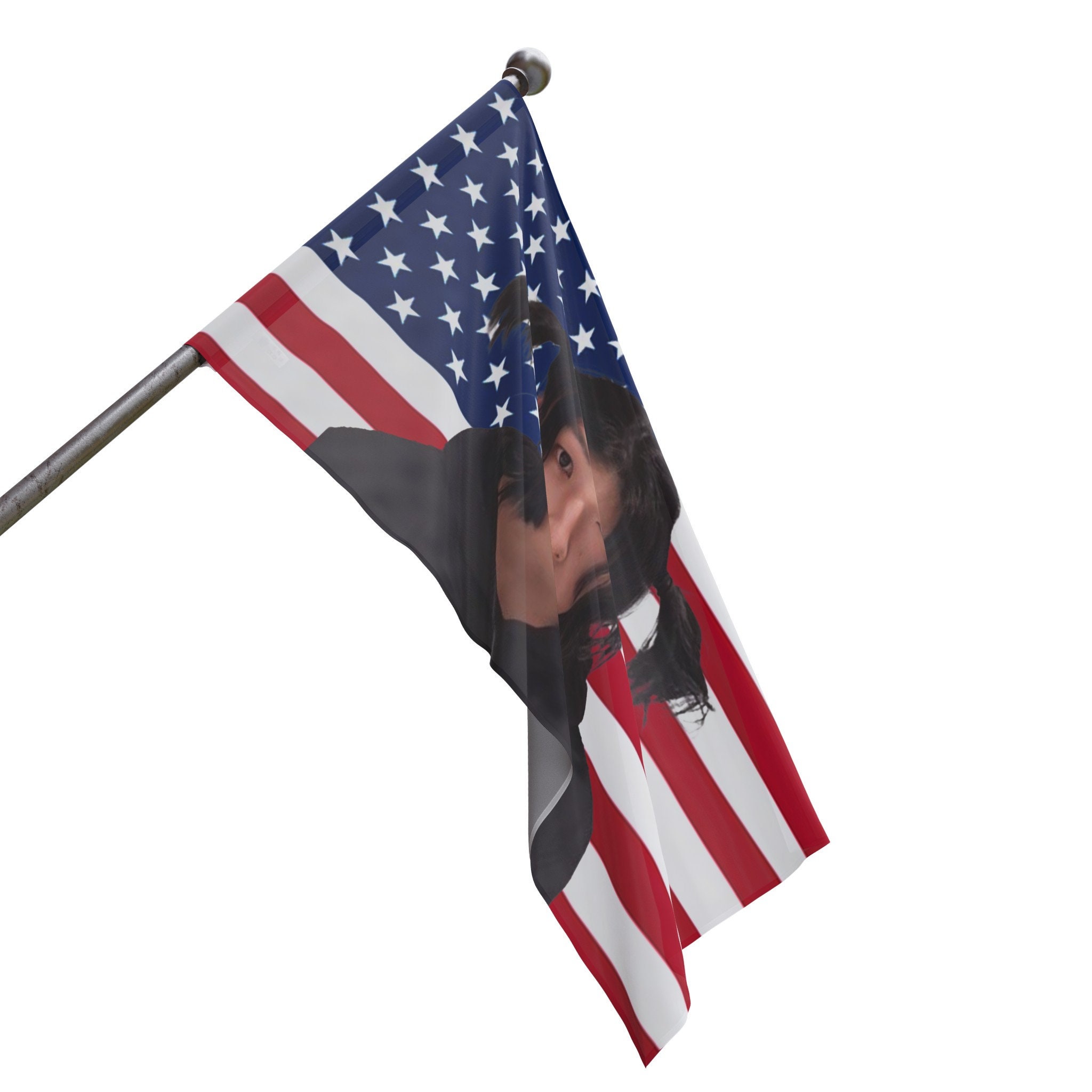 Hyunjin Stray Kids Pig Tails Flag Banner, Hyunjin American Flag ...