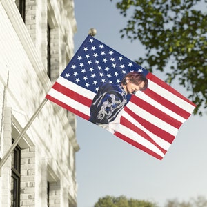 Enhypen Heeseung Blue Banner, Heeseung American Flag Tapestry, Heeseung ...