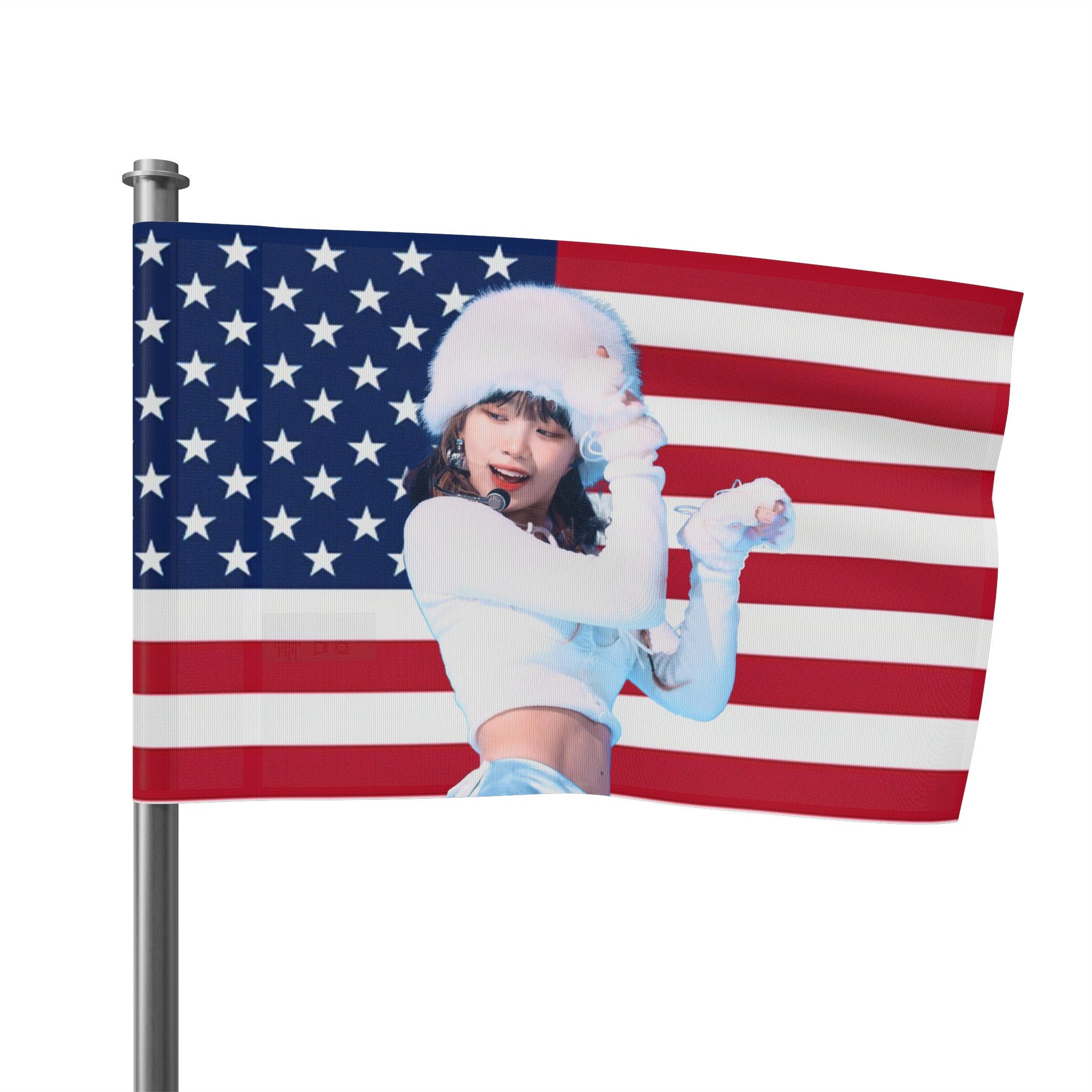 Le Sserafim Chaewon Snowbunny Flag Banner, Chaewon American Tapestry ...
