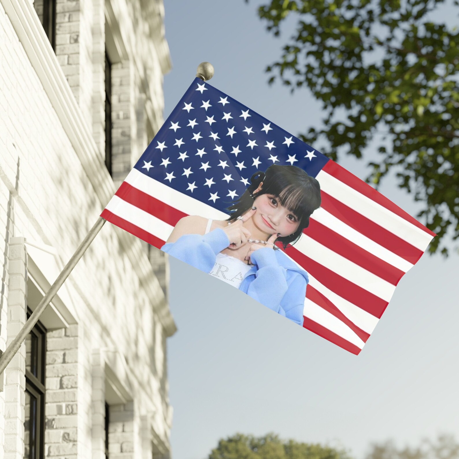 Chaewon Lesserafim Pupu Flag Banner, Chaewon American Tapestry, Chaewon ...