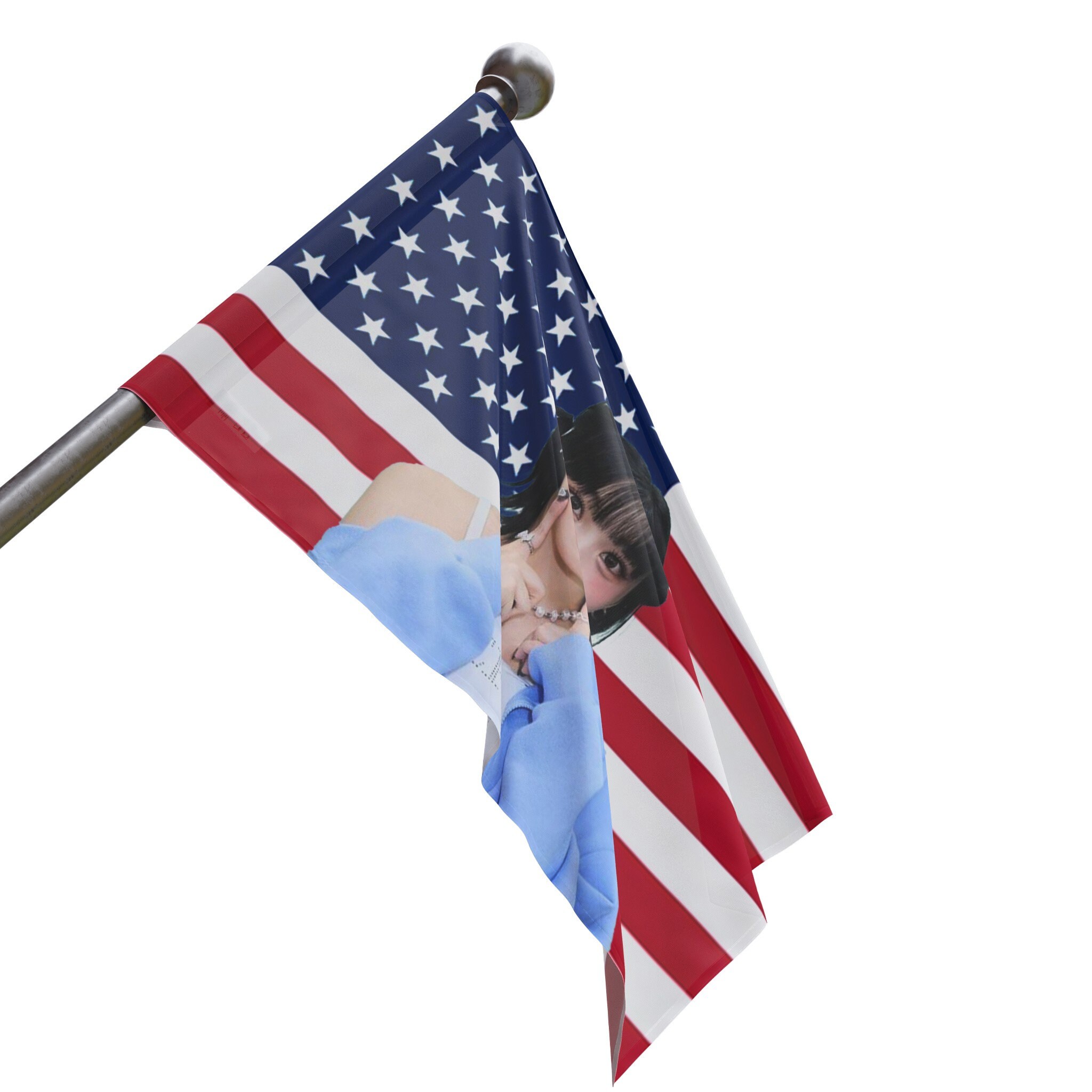 Chaewon Lesserafim Pupu Flag Banner, Chaewon American Tapestry, Chaewon ...