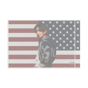 Enhypen Heeseung Blue Banner, Heeseung American Flag Tapestry, Heeseung ...