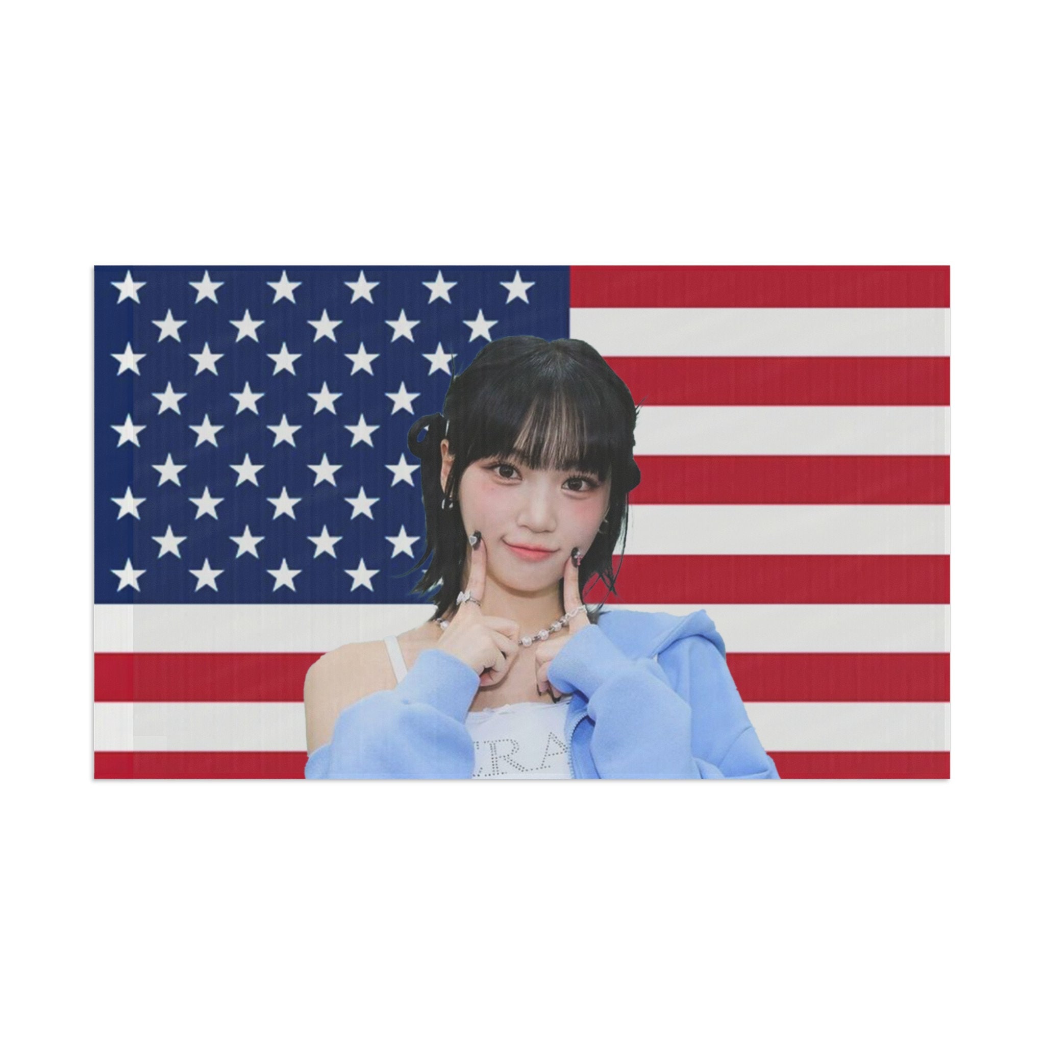 Chaewon Lesserafim Pupu Flag Banner, Chaewon American Tapestry, Chaewon ...