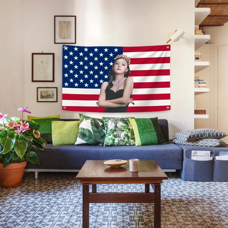 Yeji Itzy Black Queen Flag Banner, Yeji American Flag Tapestry, Yeji ...