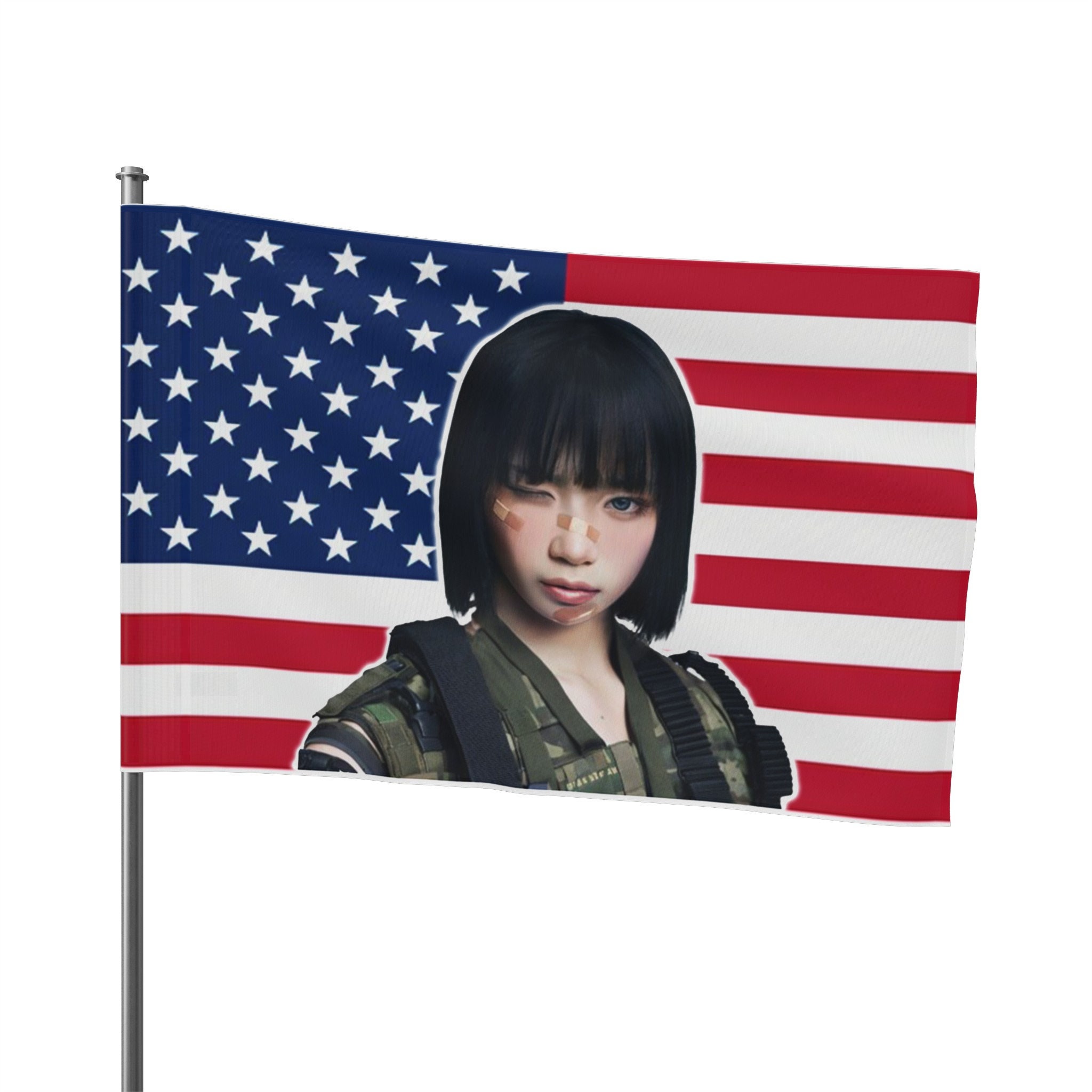 Le Sserafim Chaewon Warfare Flag Banner, Chaewon American Tapestry, Le ...