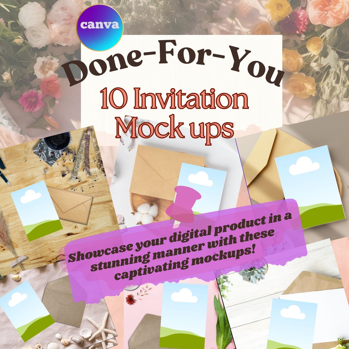Invitation Mock Ups | Digital Product Mock Ups | Printables Mock Ups ...