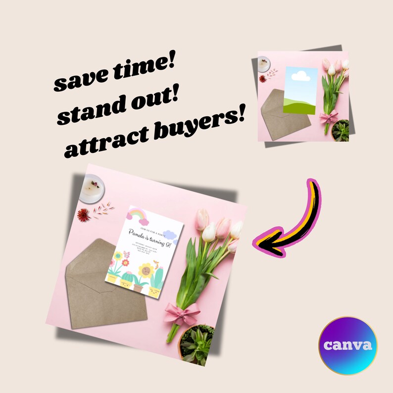 Invitation Mock Ups Digital Product Mock Ups Etsy Listing Mocks Ups