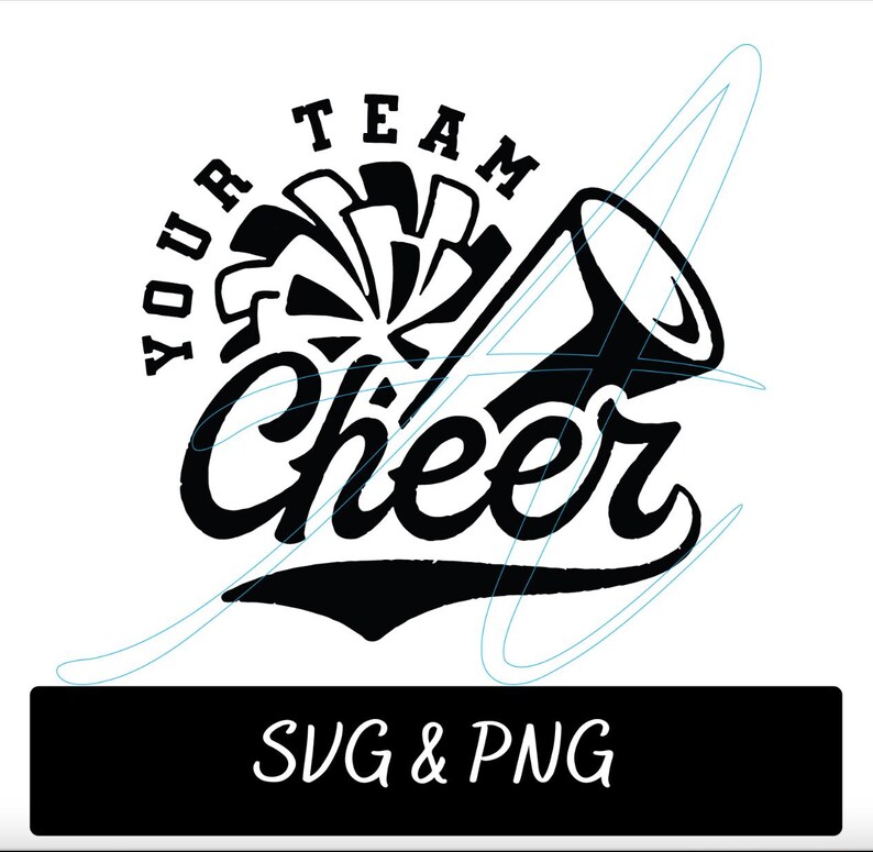 Cheer Svg, Png Dxf Eps, Cheerleader, Cheerleading Shirt, Megaphone, Pom ...